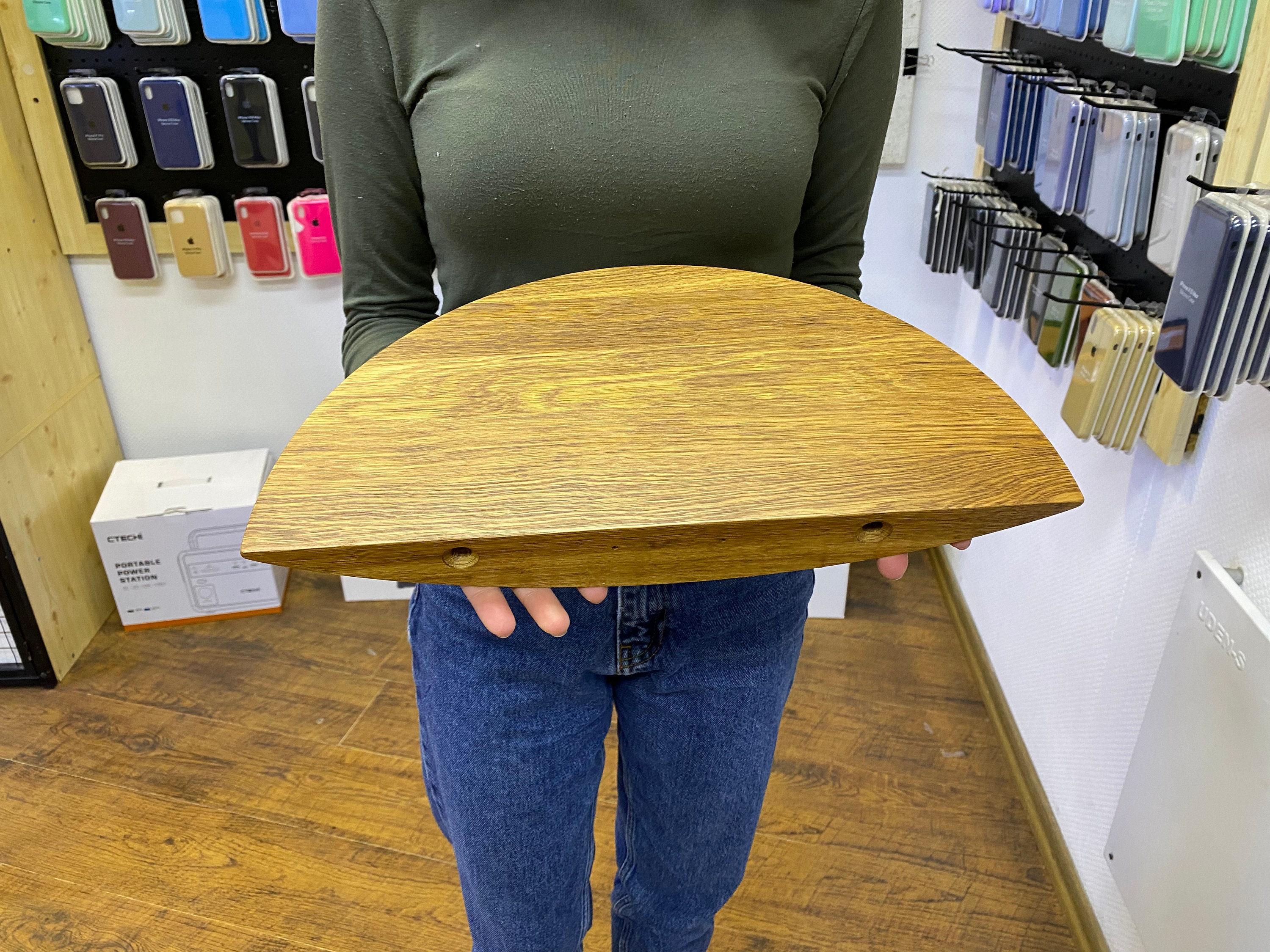 Floating Shelf Half Circle Wooden Shelves Rustic Wall Decor - Etsy