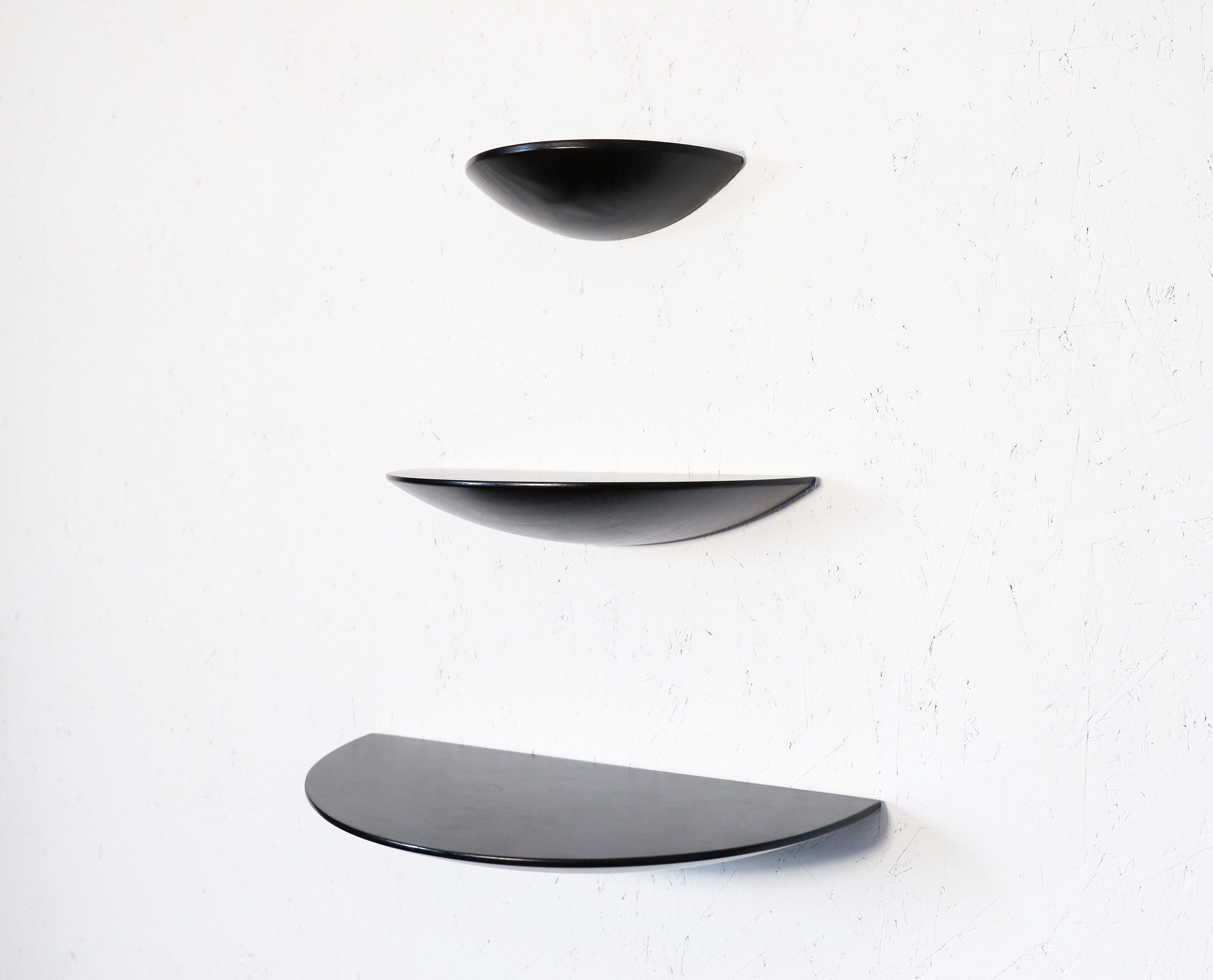 Floating Shelves Wall Decor Living Room Shelf Half Round Corner Indie ...