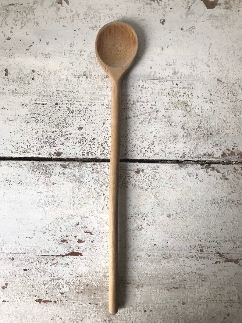 Vintage Long Wooden Spoon / 17 / 1990s - Etsy Israel