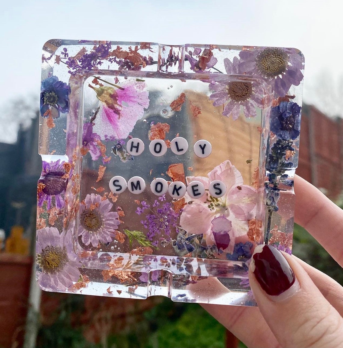 Design Your Own Ashtray/jewellery Dish Pressed Flowers and - Etsy