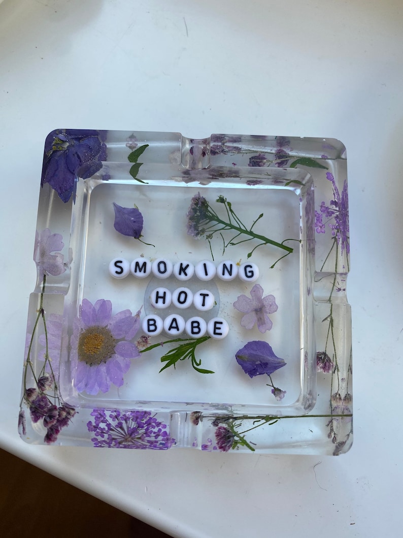 Design Your Own Ashtray/jewellery Dish, Pressed Flowers and Metallic ...