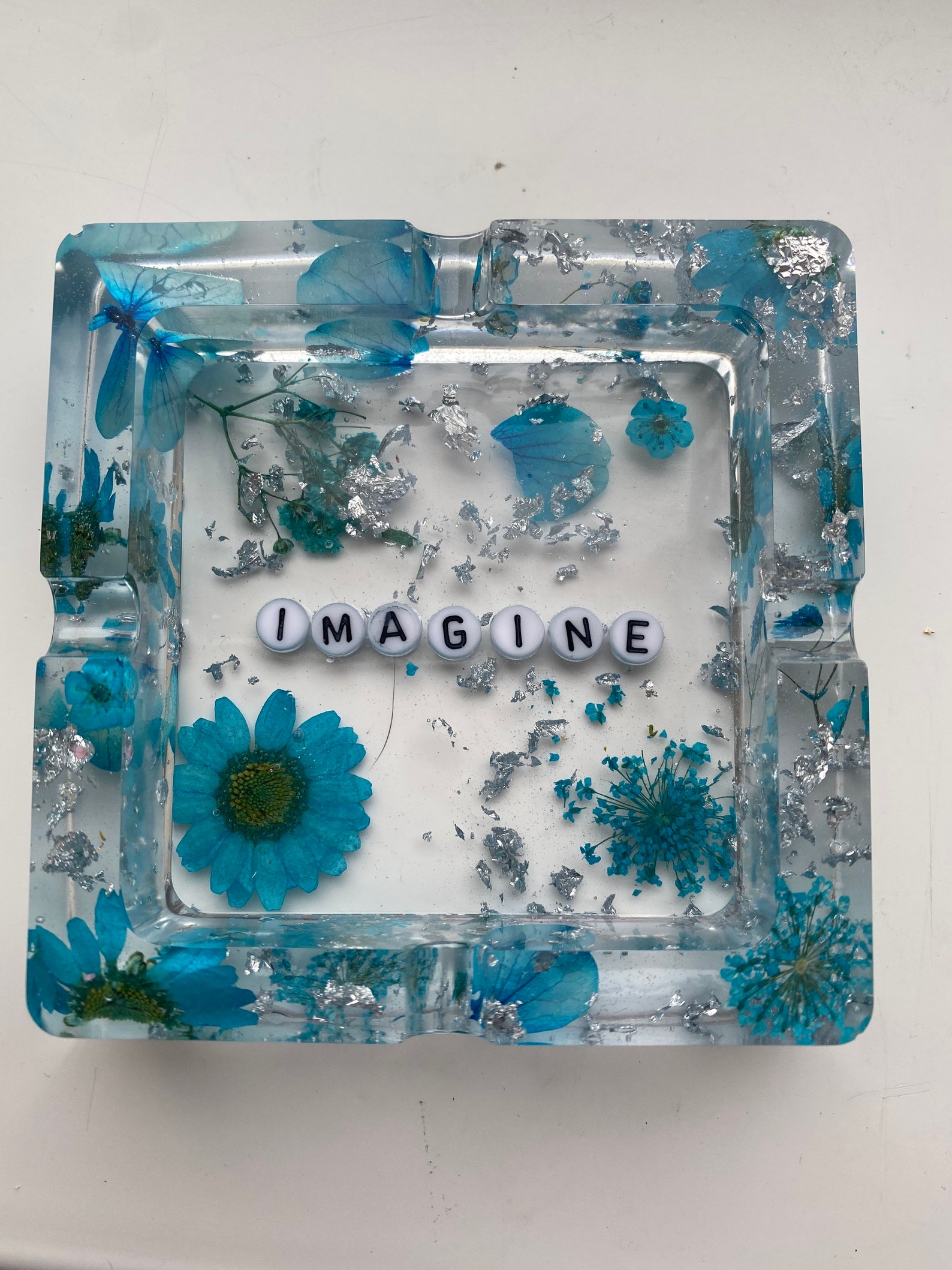 Design Your Own Ashtray/jewellery Dish Pressed Flowers and - Etsy