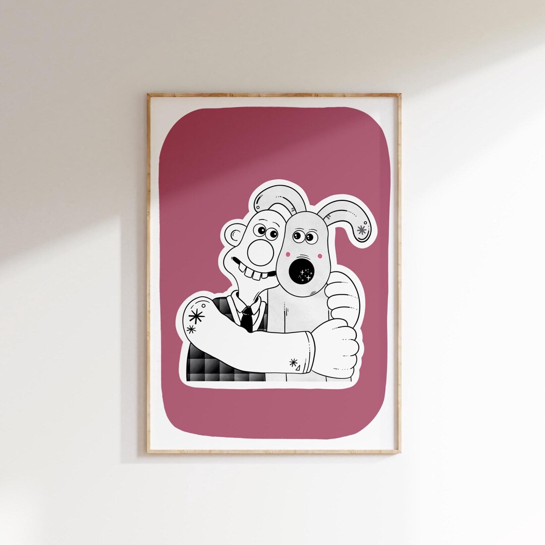 Wallace and Gromit A4 Movie Print Poster Customizable, 8 Colors to ...
