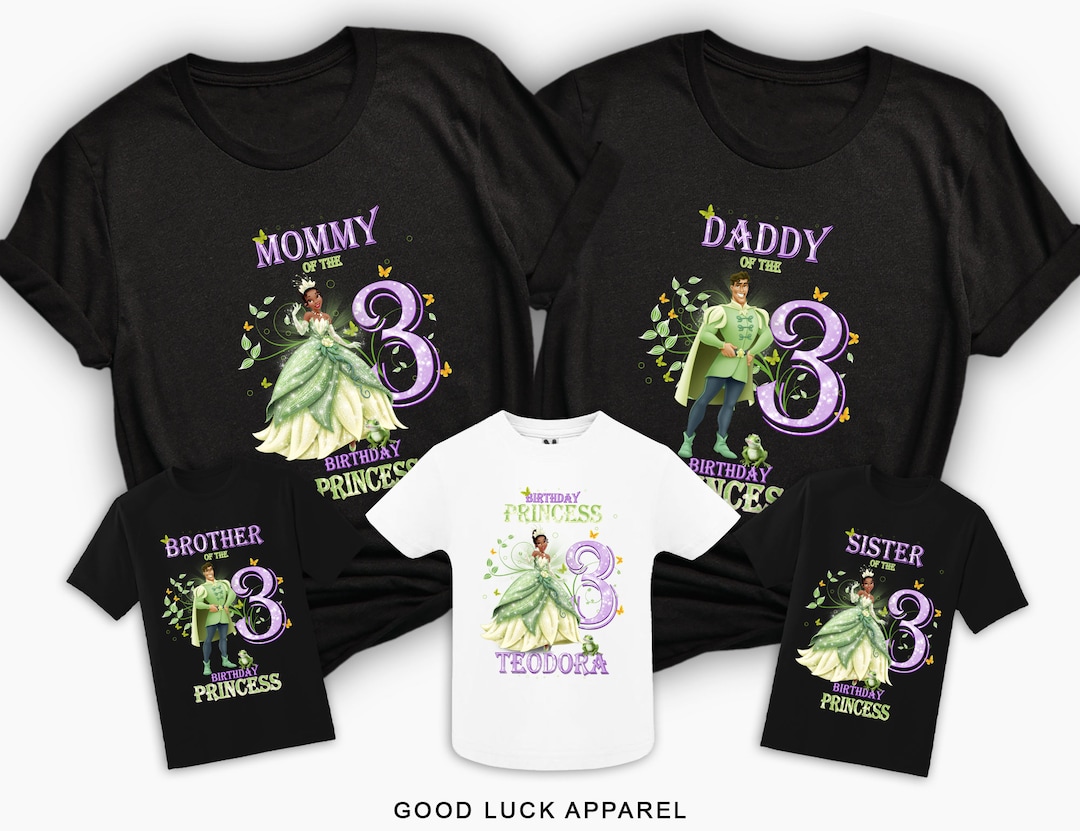 Princess Tiana Shirts Princess Tiana Birthday Family Shirt the Princess ...