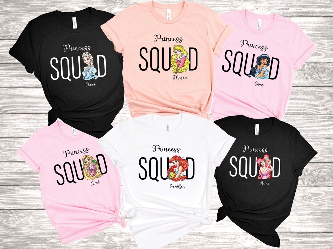 Disney Princess Squad Shirts, Disneyland Princess Shirt, Disney Girls ...