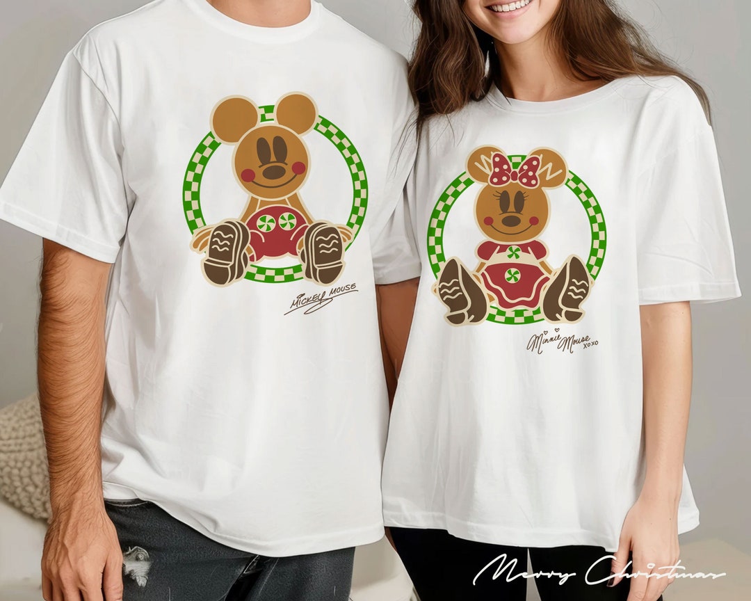 Mickey and Minnie Gingerbread Shirt, Mouse Gingerbread Shirt, Disney ...