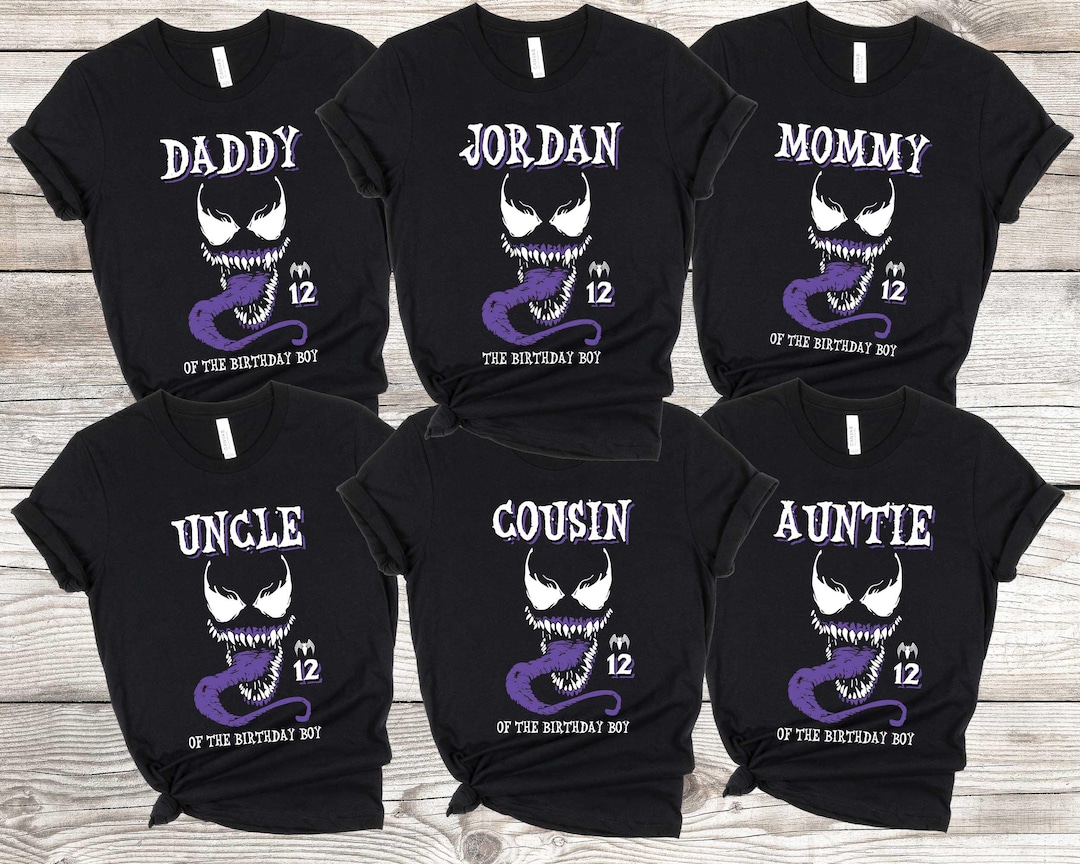Venom Birthday Shirt, Venom Family Birthday Shirt, Venom Personalized ...