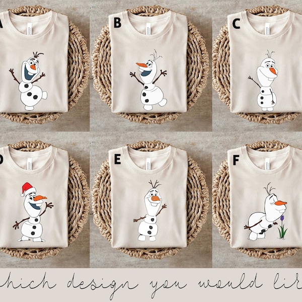 Embroidered Olaf Tee - Etsy