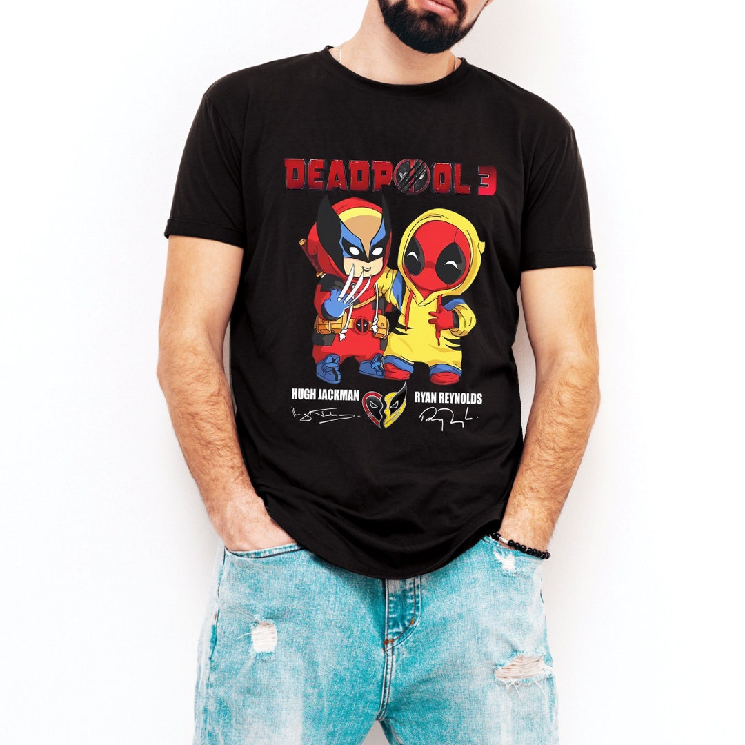 Deadpool and Wolverine Shirt for Friends, Cartoon Deadpool Tee ...
