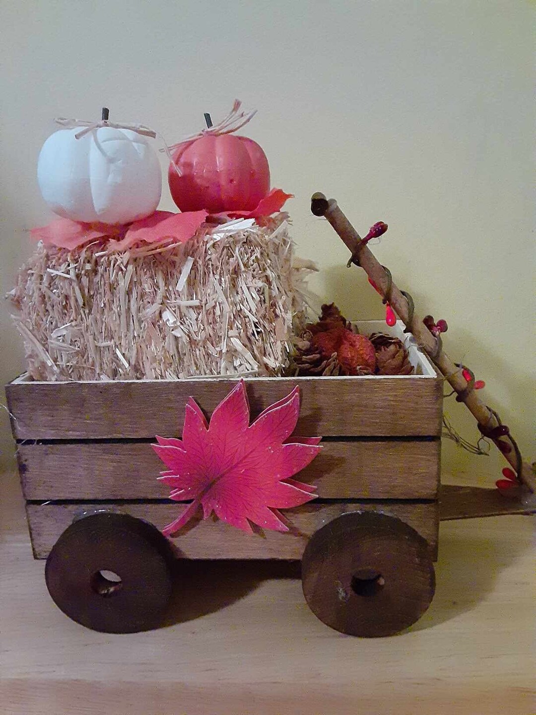 Fall Wagon Decor With Hay - Etsy