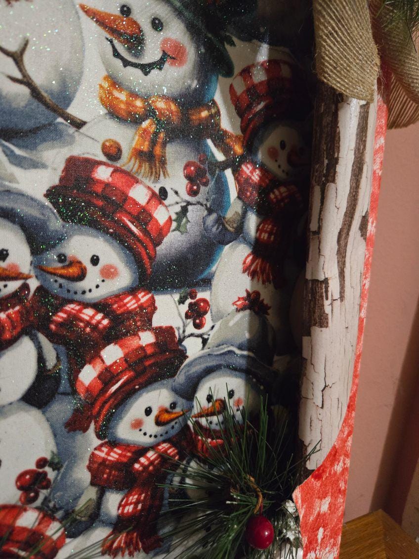 Snowman Busted Canvas - Etsy