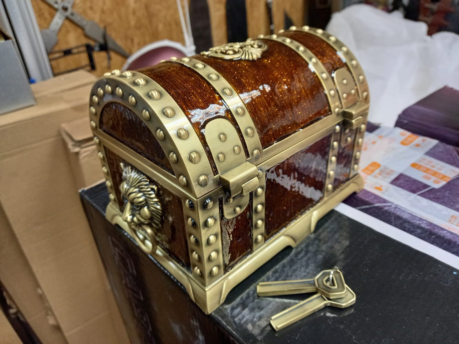 Large Metal Treasure Box RPG Chest Decoration Item | Etsy