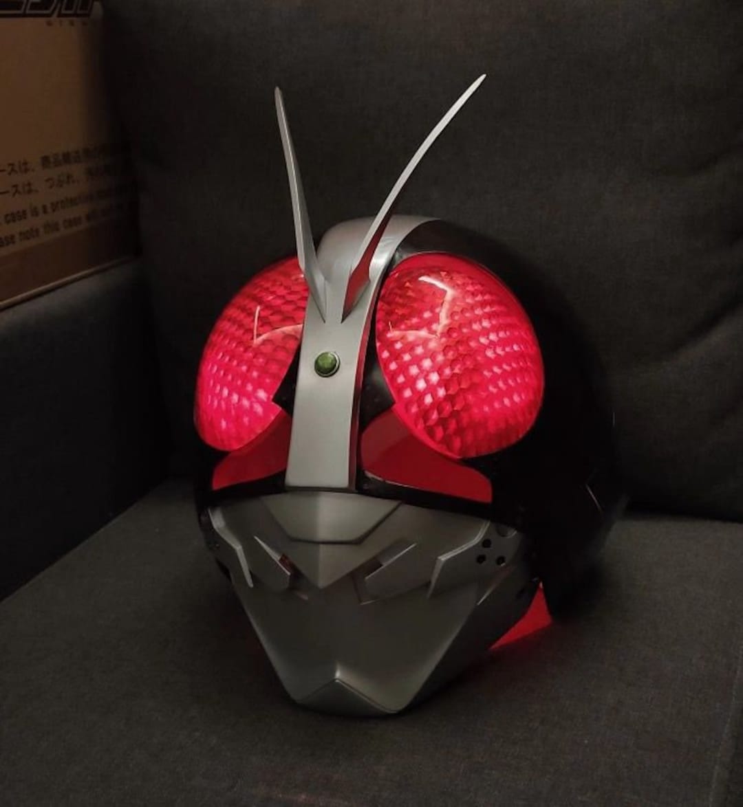 Kamen Rider V2 Helmet 3d Printing Masked Rider Mask Cosplay Prop - Etsy
