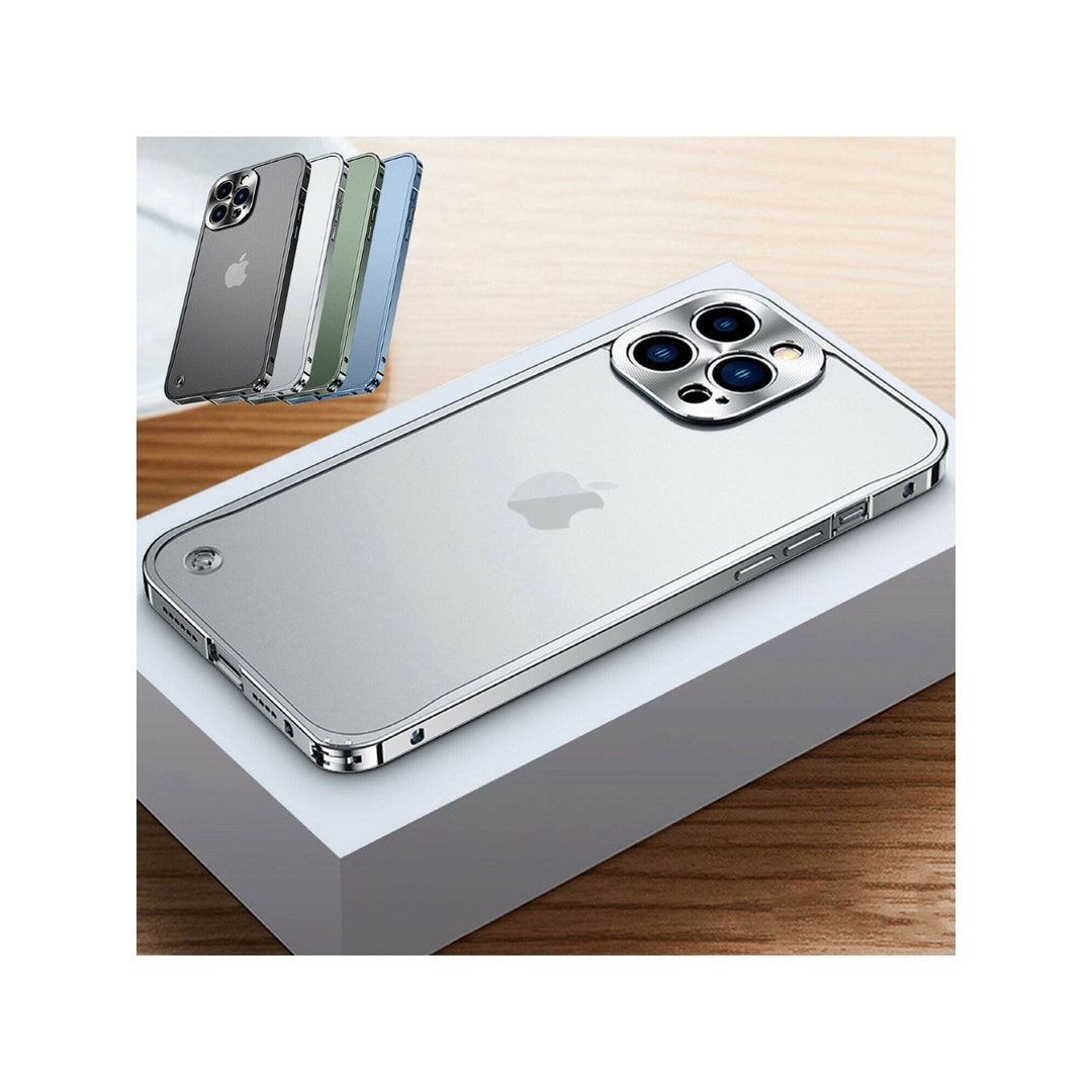 Aluminum Metal Bumper Frame Matte Clear Back Phone Case Camera Lens ...