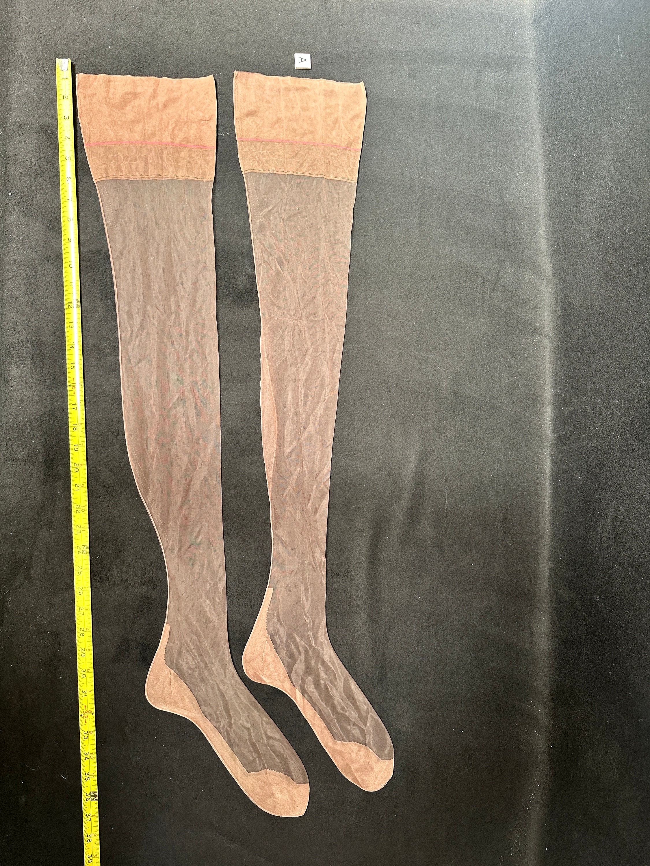 AUTHENTIC 1930’s Silk Stockings With Mock Seam, REAL Antique Back Seam ...