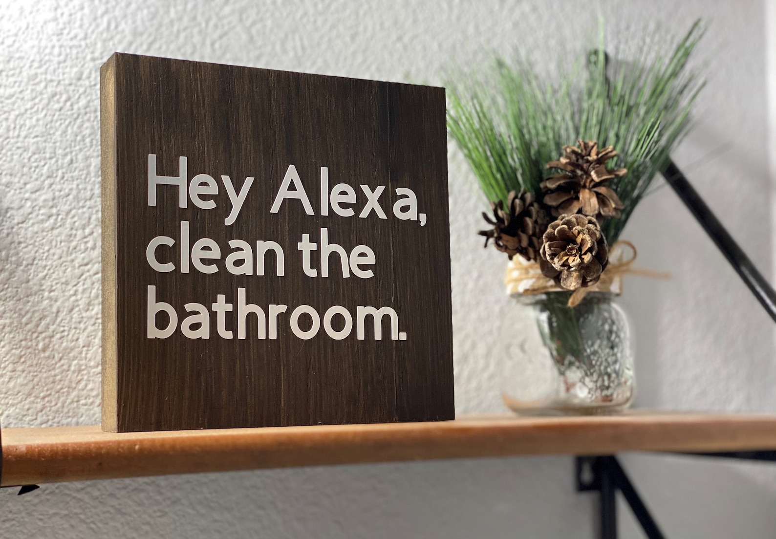 Hey Alexa Bathroom Sign - Etsy