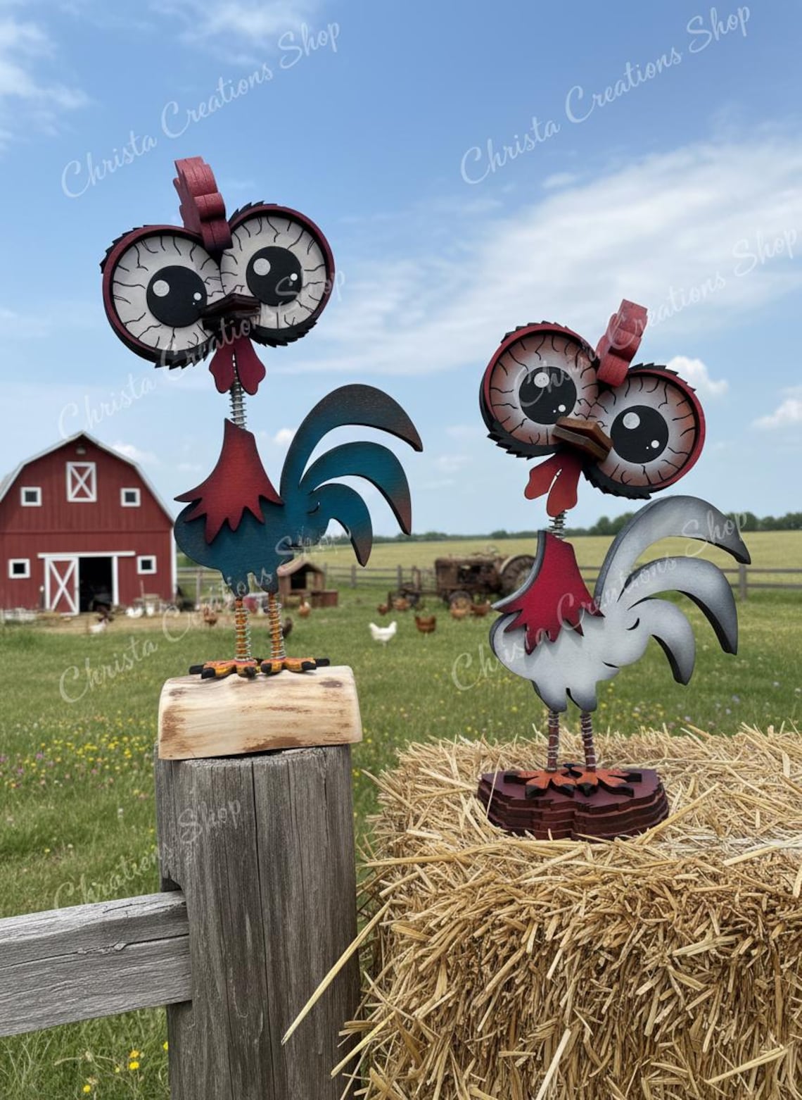Chicken Bobblehead SVG | Layered Wood Laser Cut File (digital Download ...