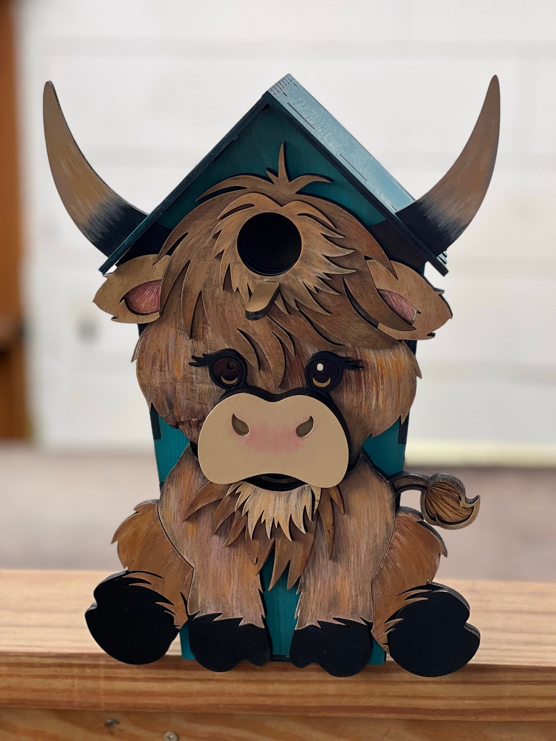 Cute Highland Cow Birdhouse SVG Digital Download Design Only No Product ...