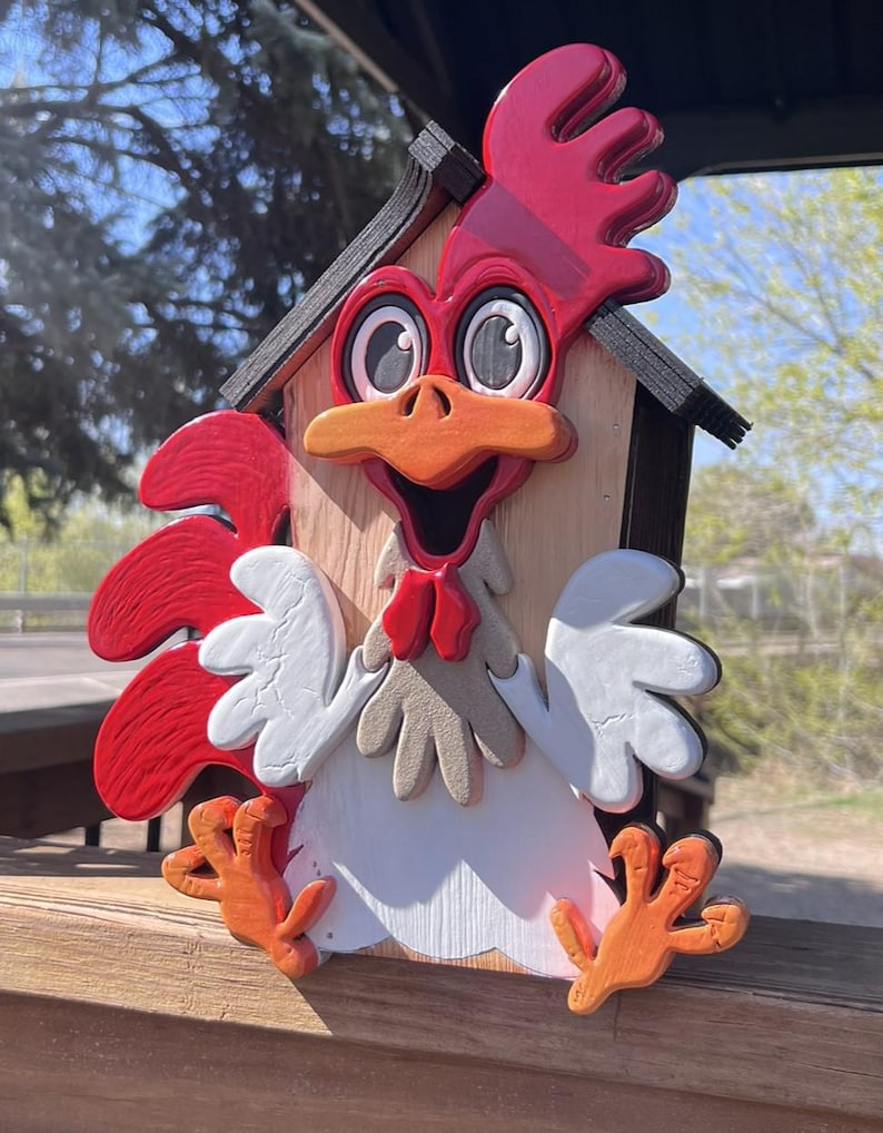 Sassy Chicken Birdhouse SCROLL Pattern PDF Digital Download Design No ...
