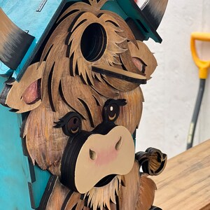 Cute Highland Cow Birdhouse SVG Digital Download Design Only No Product ...