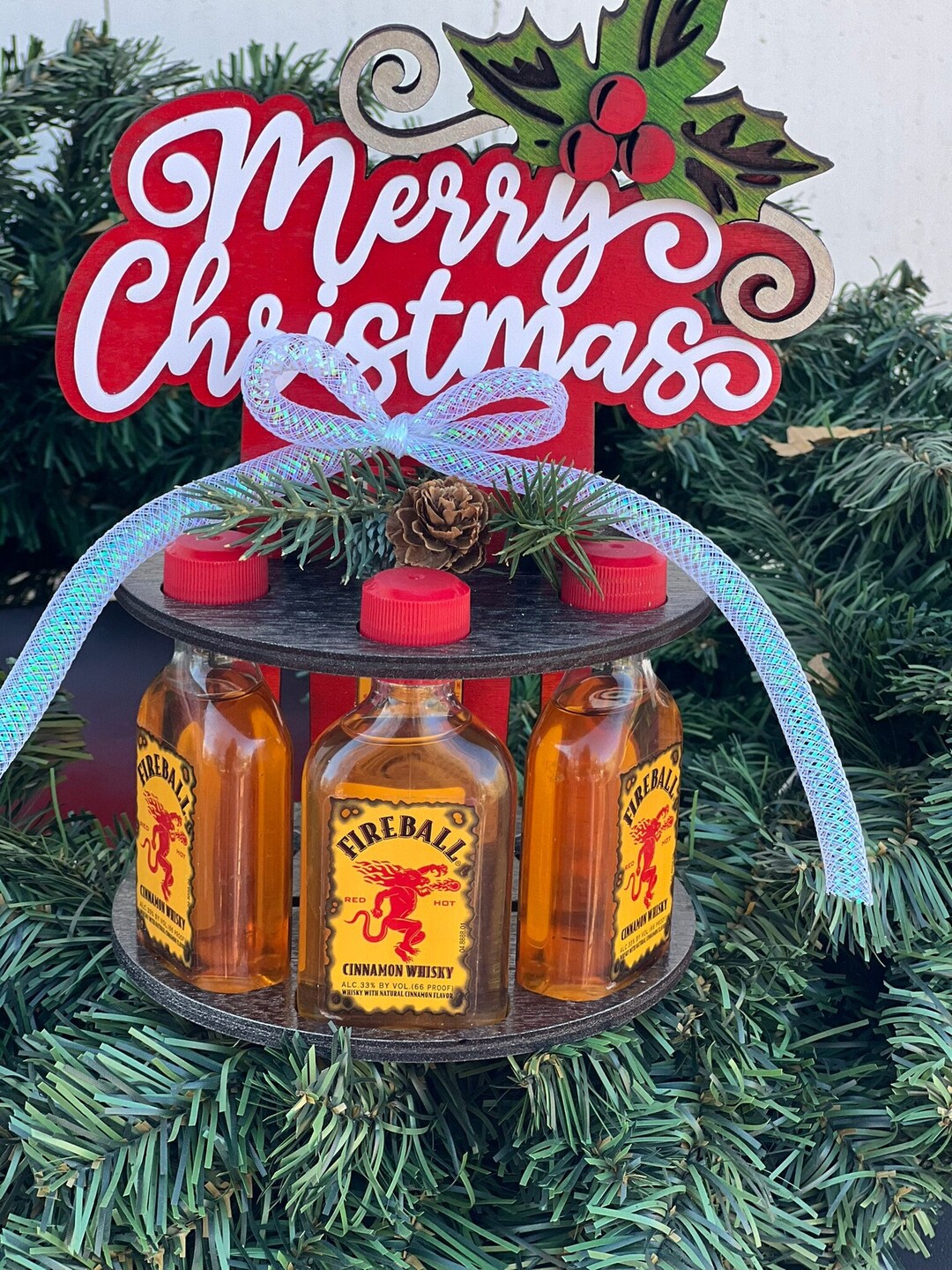 Fireball Christmas Caddy: 50ml Shooter Bottles Design (digital File) - Etsy