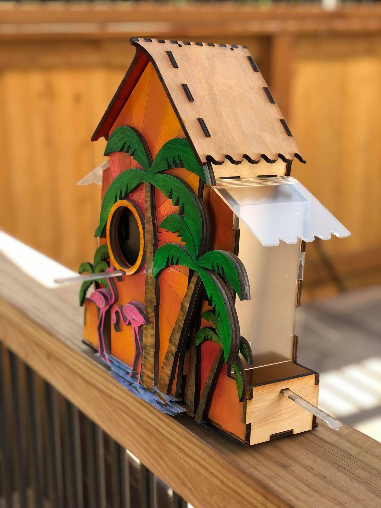 Flamingo Birdhouse and Feeder SVG Digital File Only No Physical Product ...