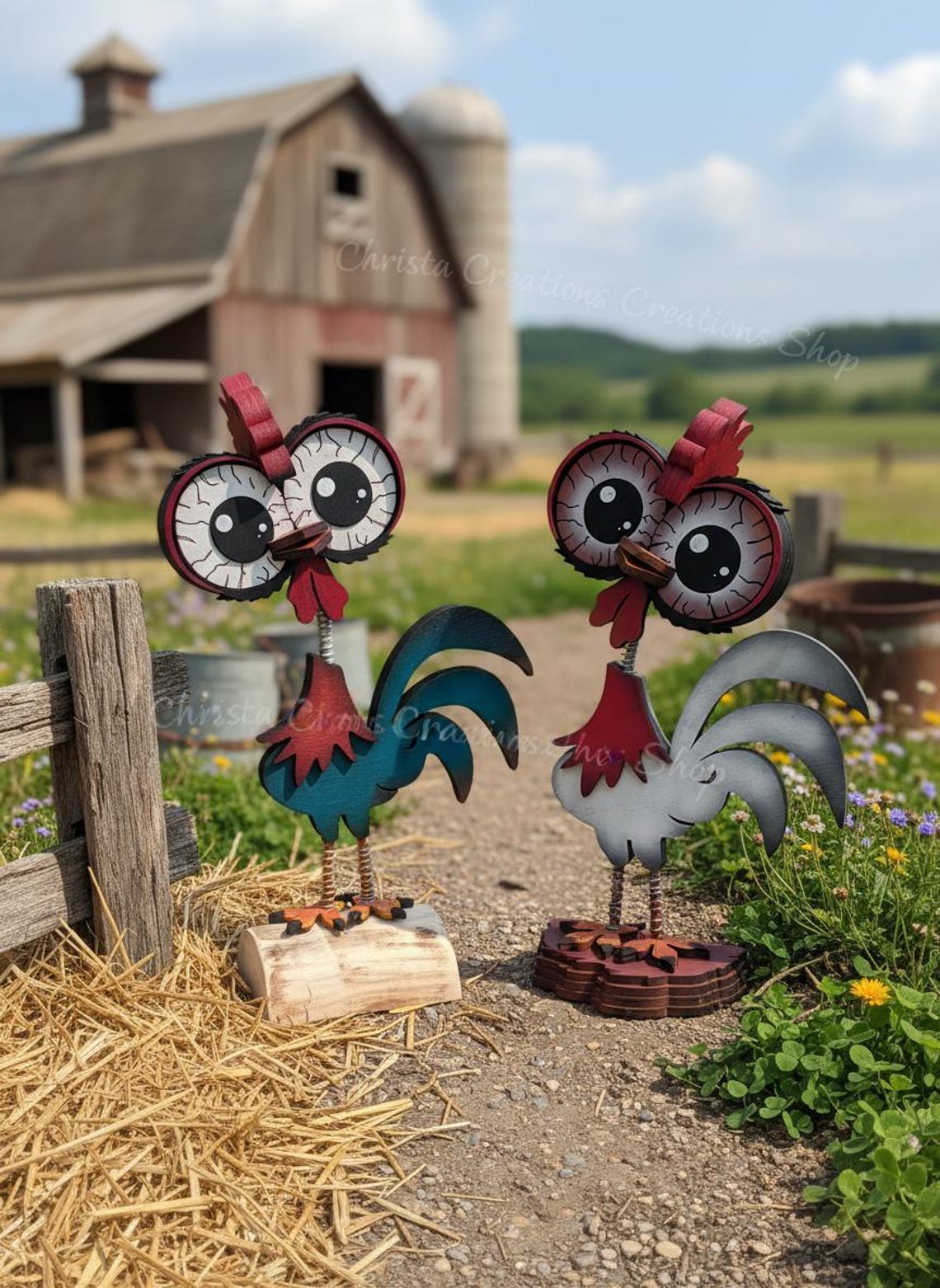 Chicken Bobblehead SVG | Layered Wood Laser Cut File (digital Download ...