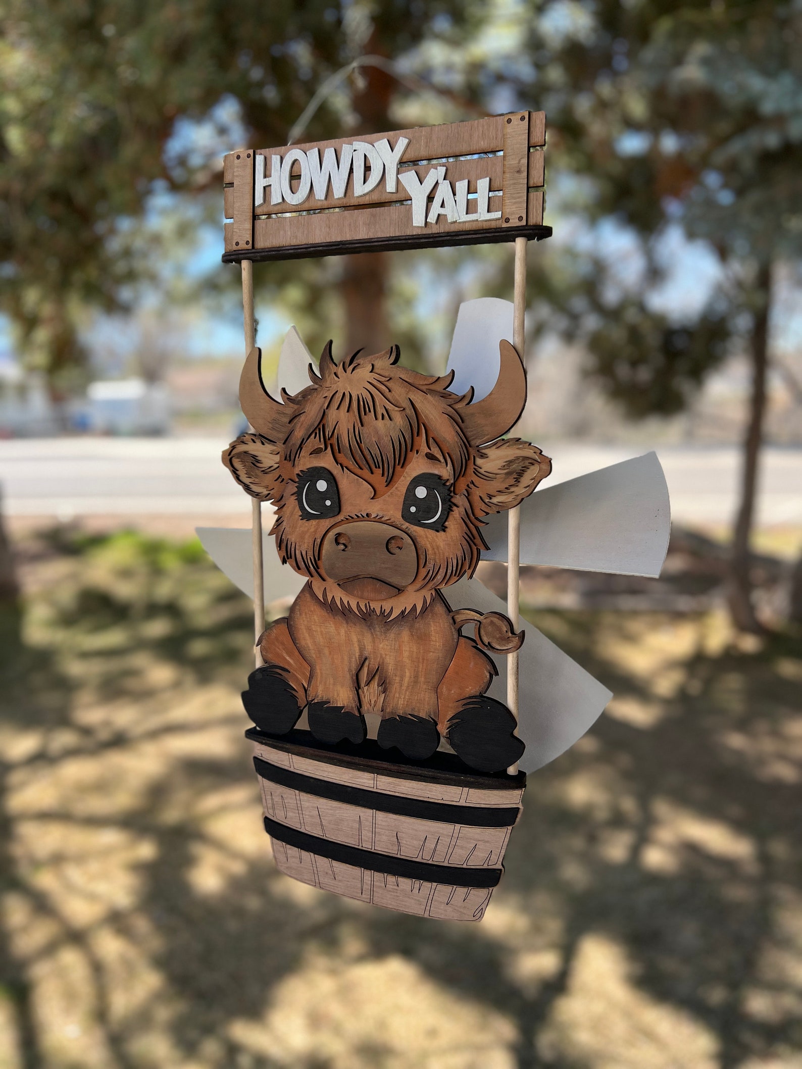Adorable Highland Cow Windspinner Wind Spinner Design File Only, No ...