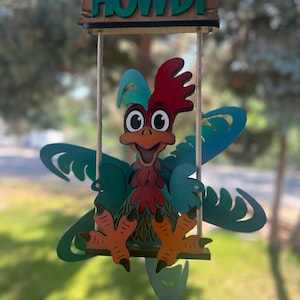 Swinging Bantam Rooster Wind Spinner SVG Design (digital Download) - Etsy