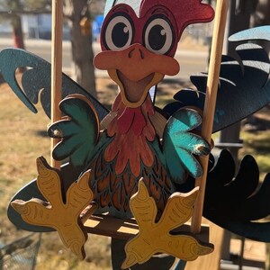 Swinging Bantam Rooster Wind Spinner SVG Design (digital Download) - Etsy