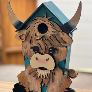 Cute Highland Cow Birdhouse SVG Digital Download Design Only No Product ...
