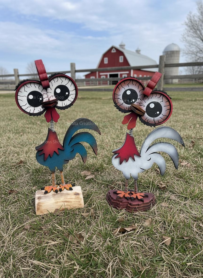Chicken Bobblehead SVG | Layered Wood Laser Cut File (digital Download ...
