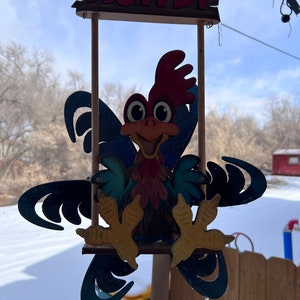 Swinging Bantam Rooster Wind Spinner SVG Design (digital Download) - Etsy