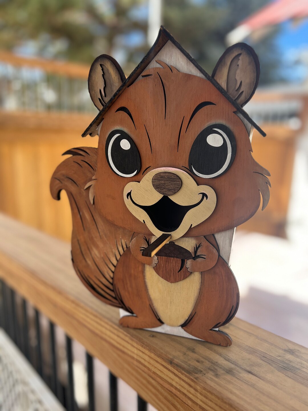 Delightful Squirrel Birdhouse Laser Cut Design Pattern SVG DXF Download ...