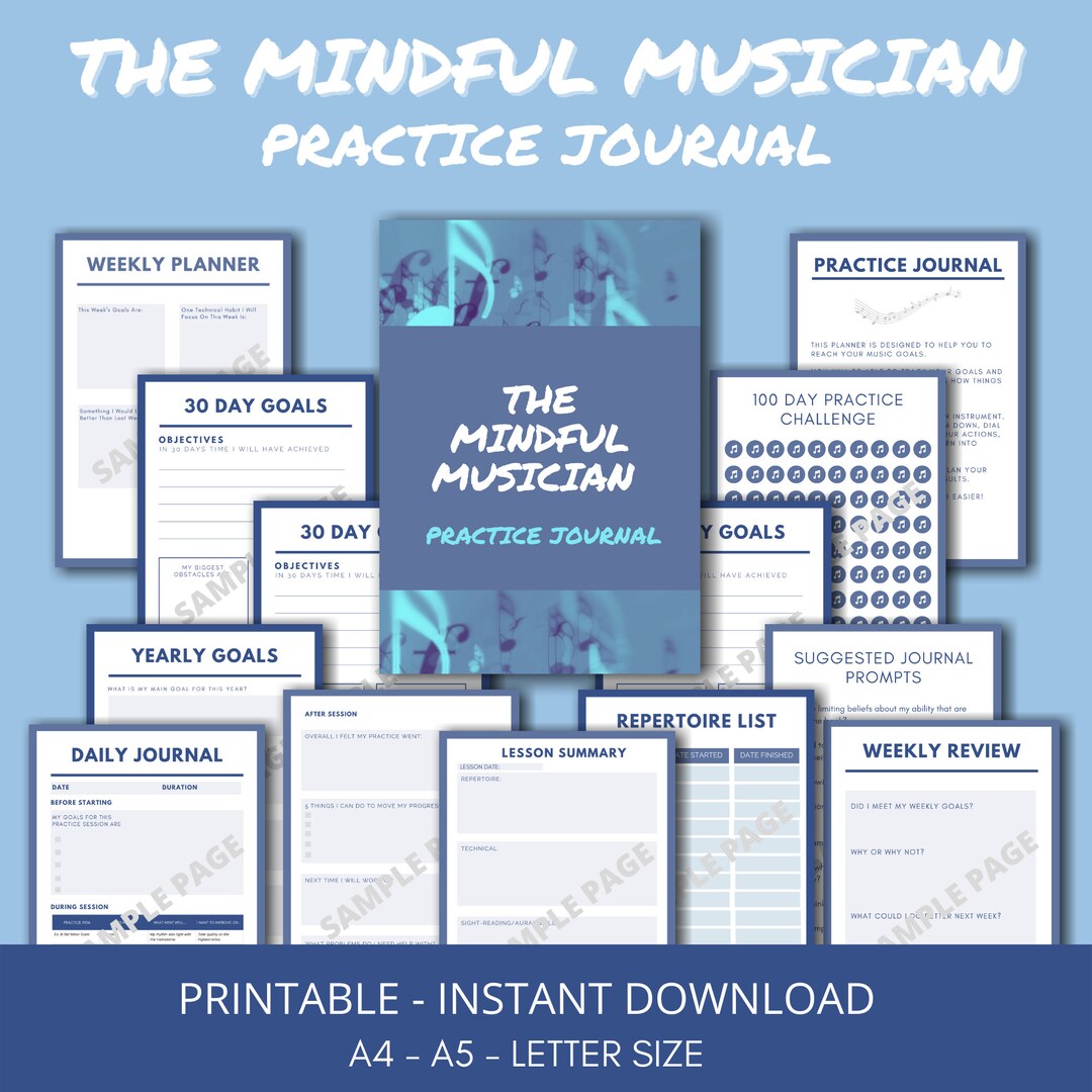 The Mindful Musician Practice Journal - Etsy