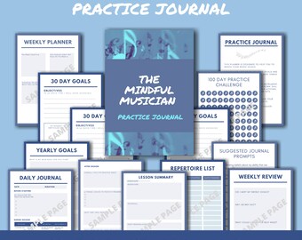 Music Practice Planner Printable Musician Journal Piano - Etsy