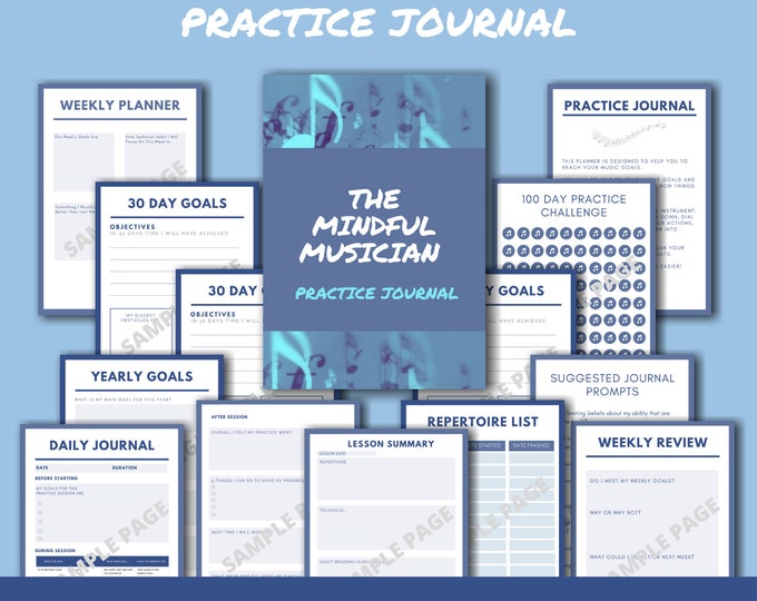 The Mindful Musician Practice Journal - Etsy