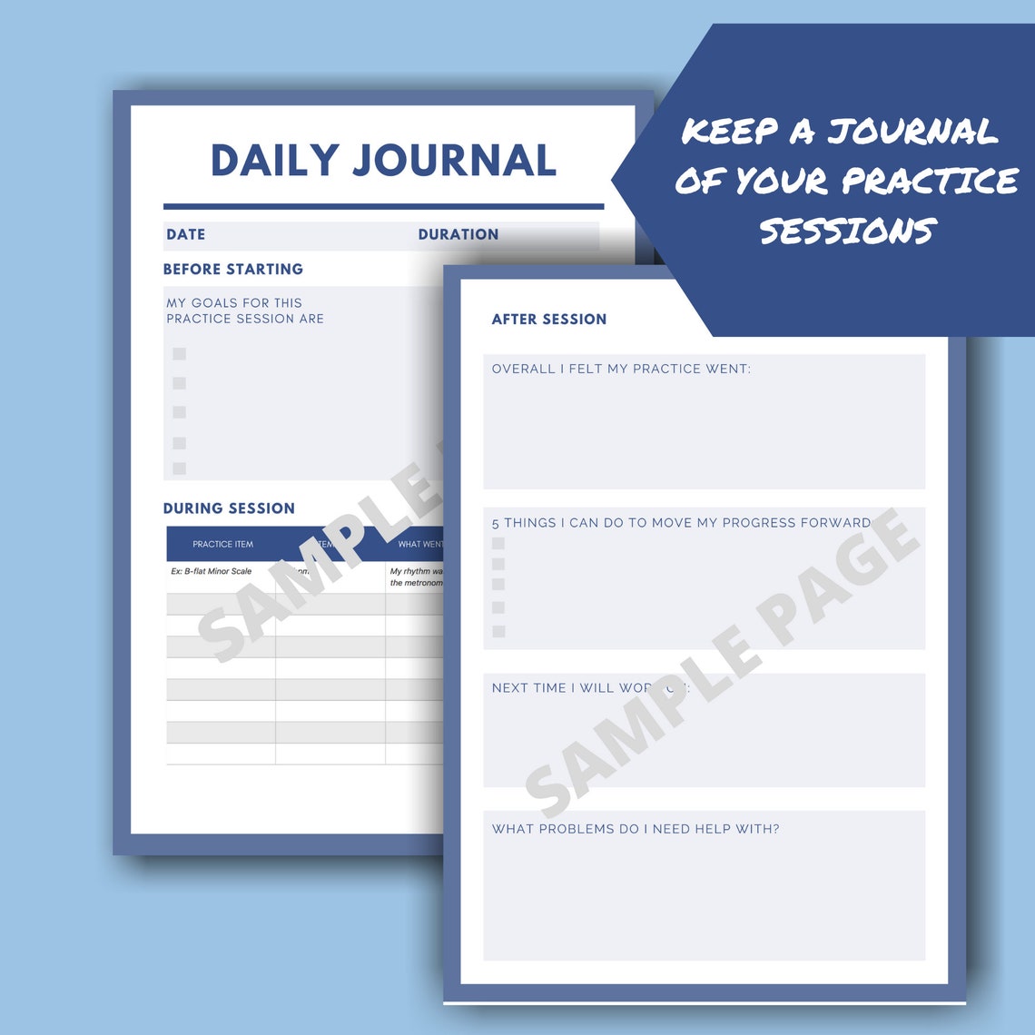 The Mindful Musician Practice Journal | Etsy