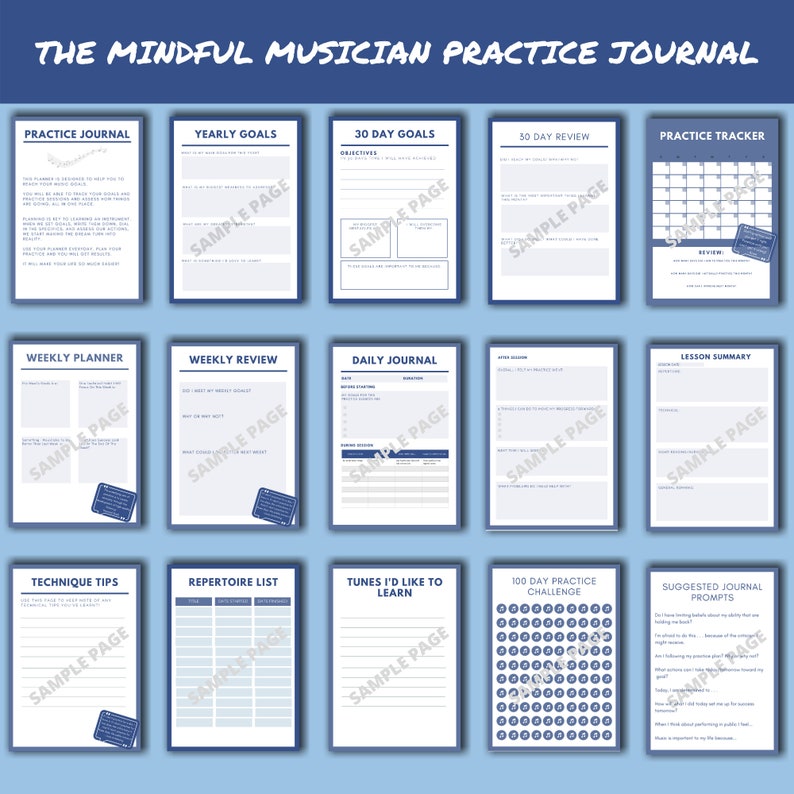 The Mindful Musician Practice Journal - Etsy