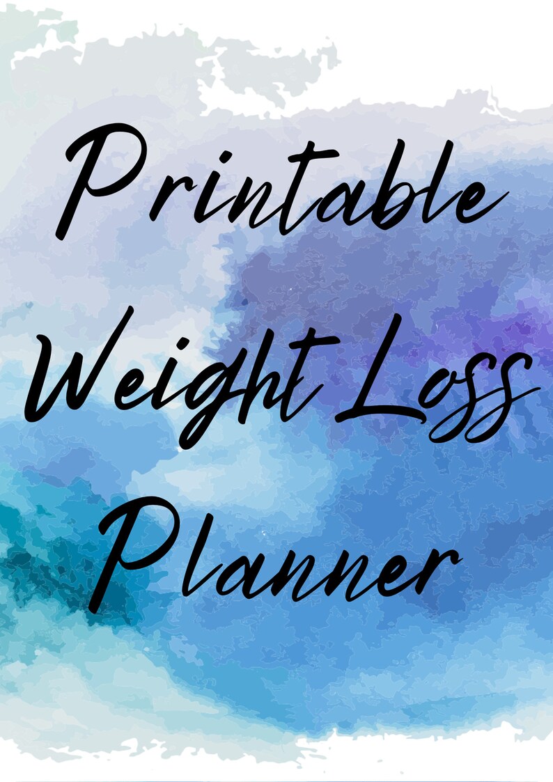 Printable Weight Loss Planner Journal. Weight Loss Chart, Wkly Weigh In ...