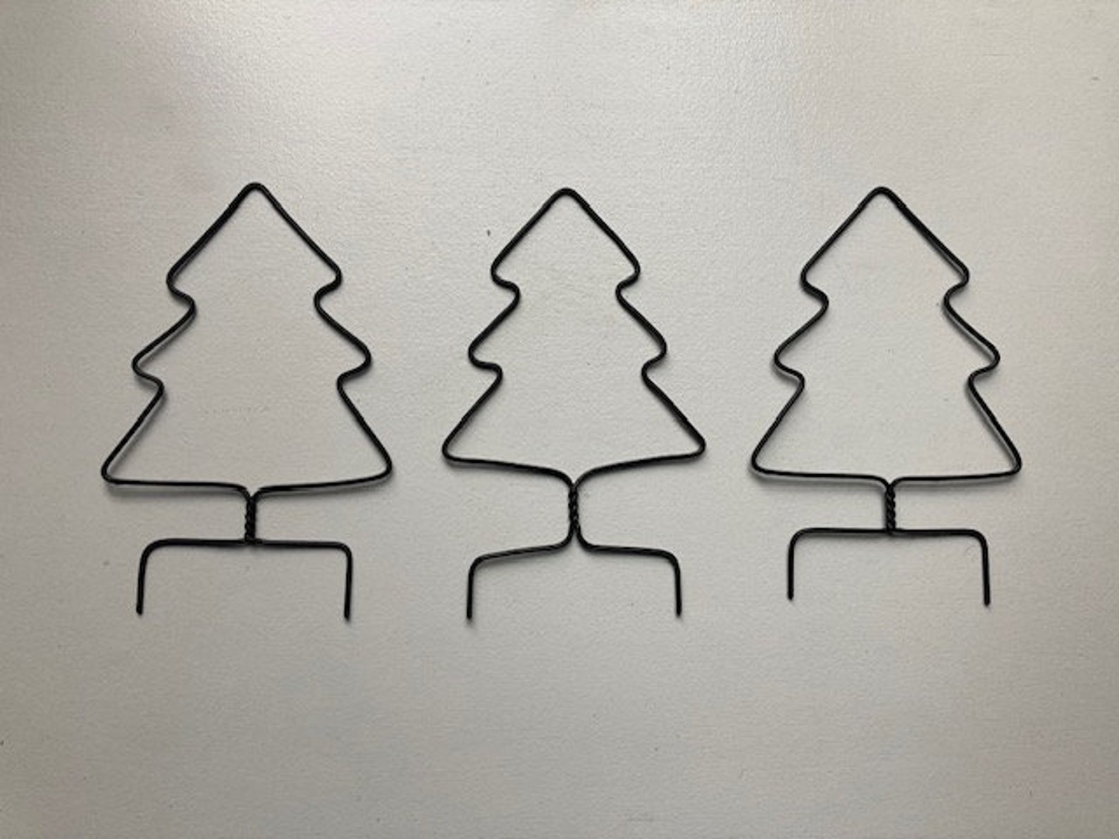 3 Large Christmas Tree Wire Hangers for Basket Making 6 Inches X 4 ...