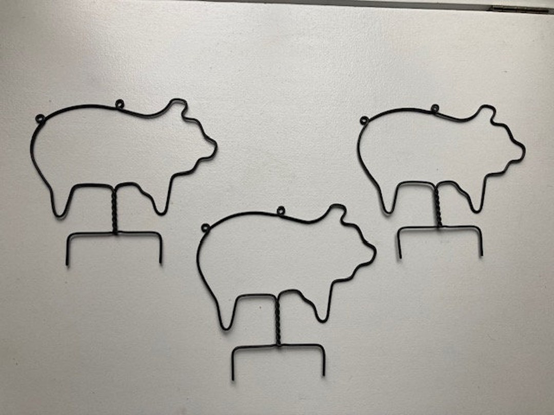 3 Large Pig Wire Hangers for Basket Making - 5.5 Inches X 5.5 Inches - Etsy