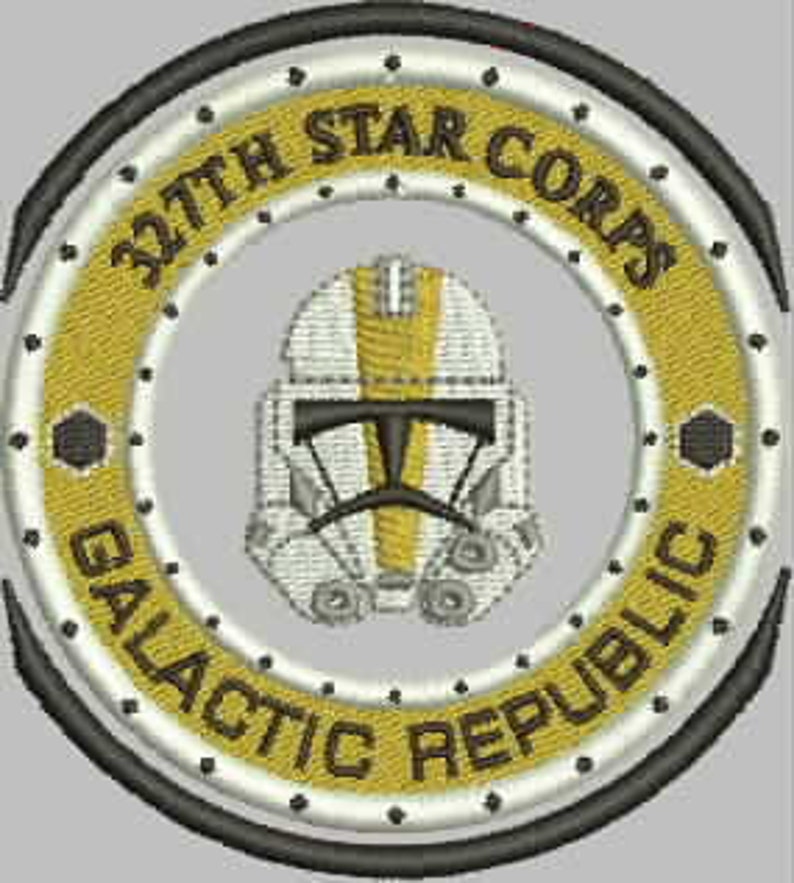 327th Star Corps Galactic Republic Patch Embroidery File - Etsy