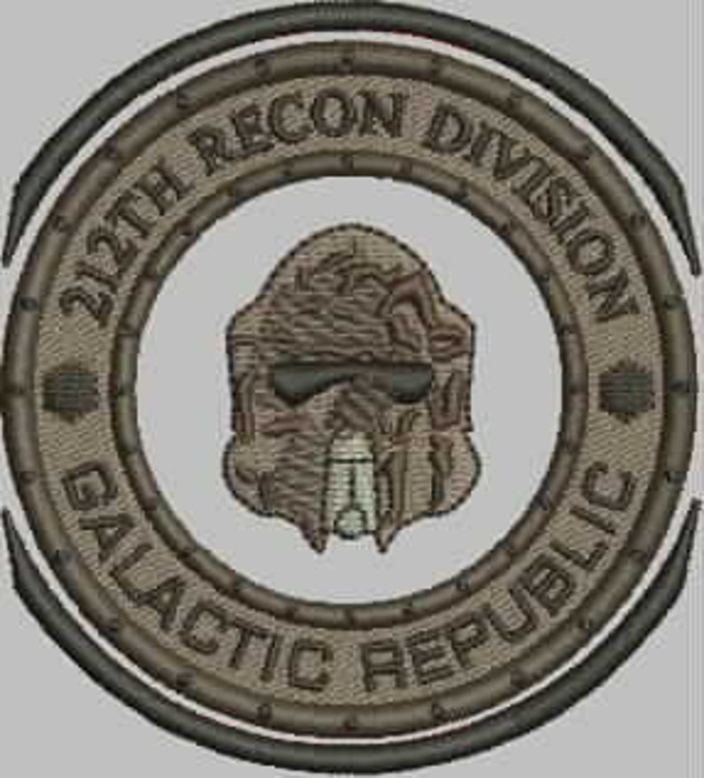 212th Recon Division Galactic Republic Patch Embroidery File - Etsy