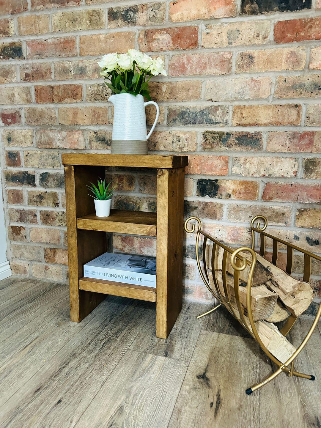 Rustic Wooden Side Table: Farmhouse Cottage Bedside Table - Etsy