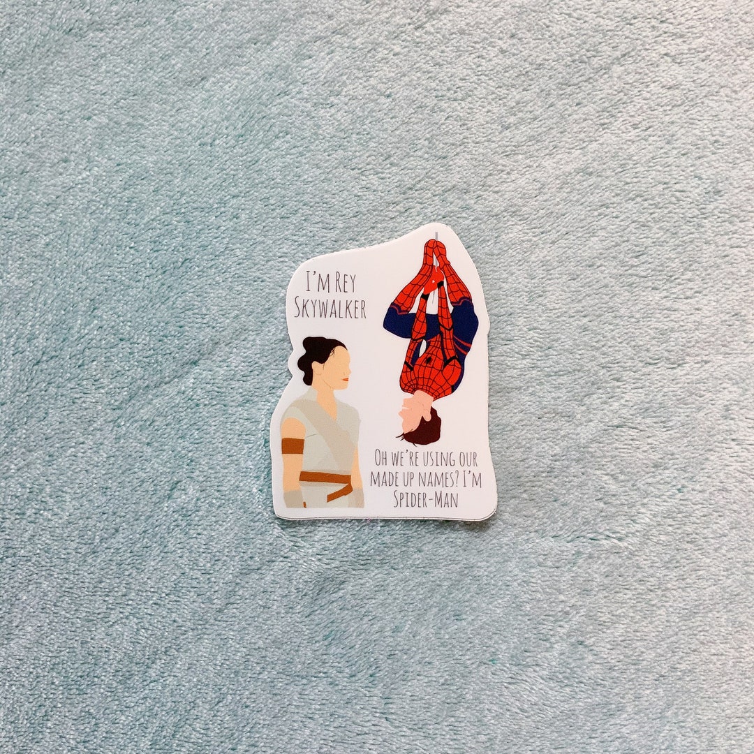 Spider-man & Rey Skywalker Vinyl Sticker - Etsy