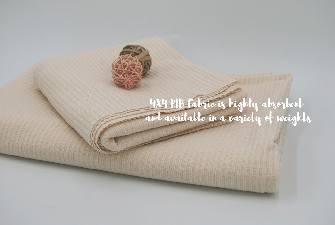 Cream 4x4 Rib Knit Fabric: Soft Medium-weight Sweater Ribbing - Etsy