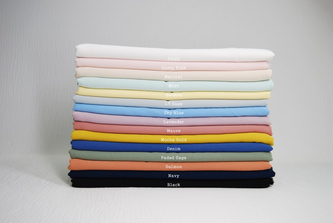 CEY Linen Fabric: Soft Polyester Woven Cloth, Various Colors - by the ...