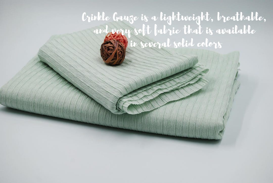 Mint Crinkle Gauze Knit Fabric, Soft Poly Blend - Etsy