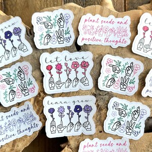 Sign Language Stickers / ASL Decals / ASL Sticker Pack / Inspirational ...